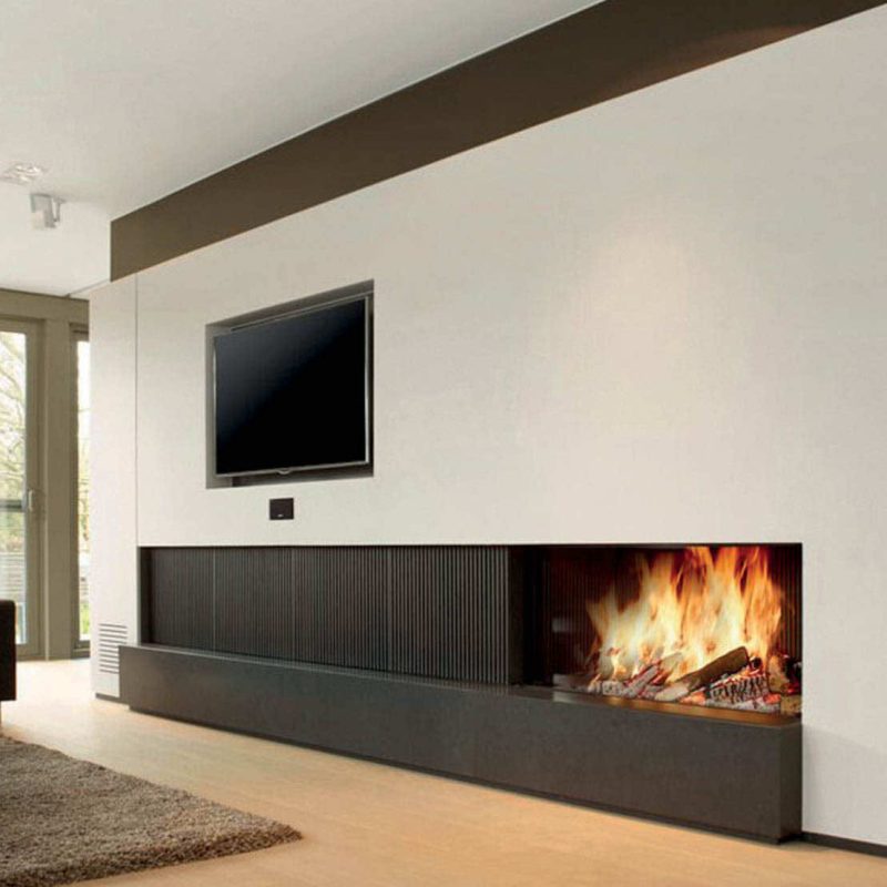 Luna Diamond Horizontal Single Sided Wood Fireplaces • Edilceramiche di ...