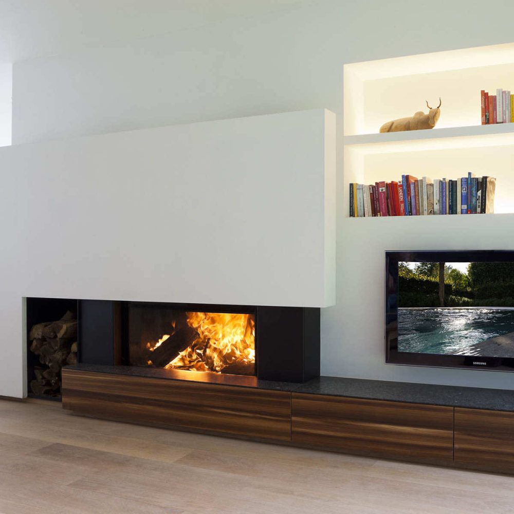 Luna Diamond Horizontal Single Sided Wood Fireplaces • Edilceramiche di ...
